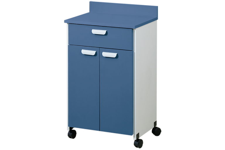 Mobile Treatment Cabinet with 2 Doors and 1 Drawer - Podiatry Superstore